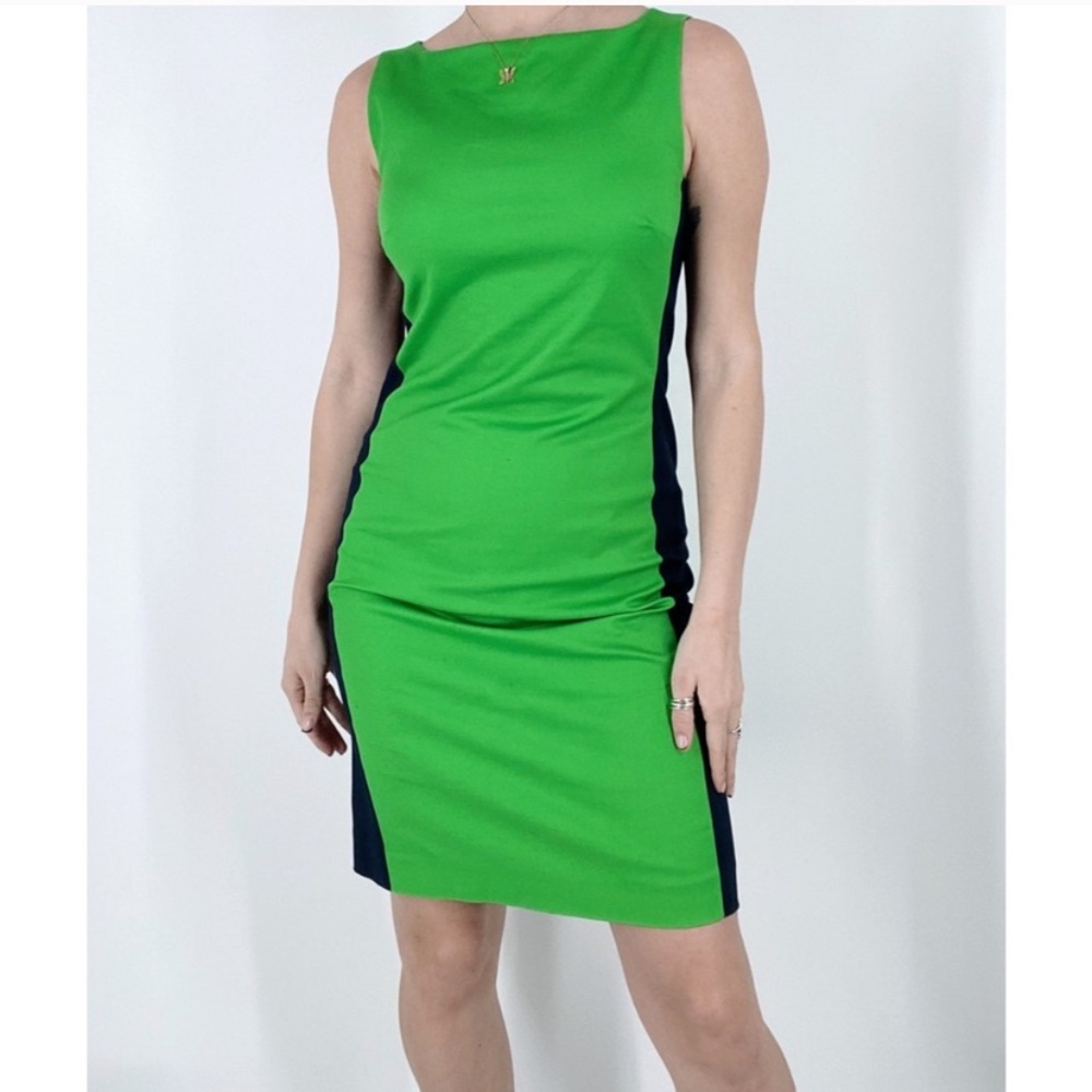 Lauren Ralph Lauren Green Colorblock Dress - Gem